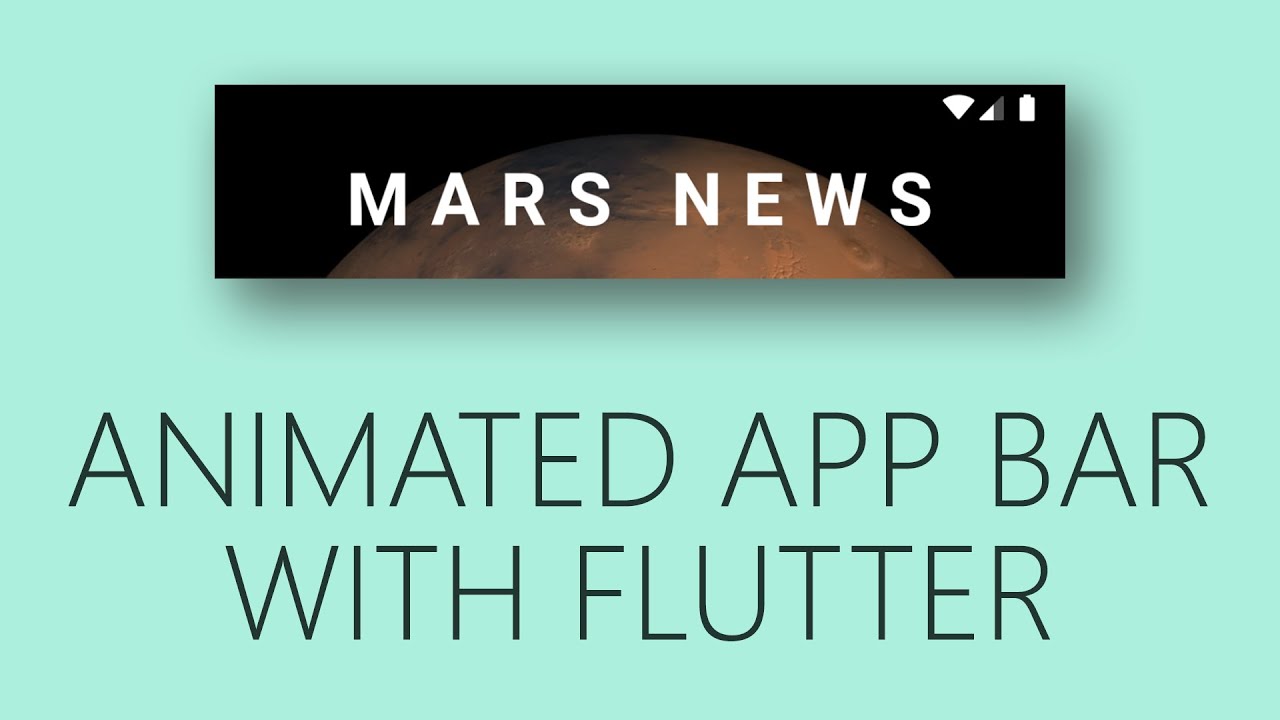 Beautiful Animated App Bar with Flutter!