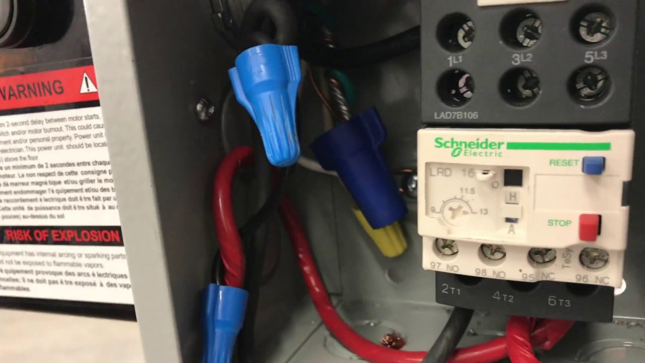 Thermal Break Installed On Motor Overload OL