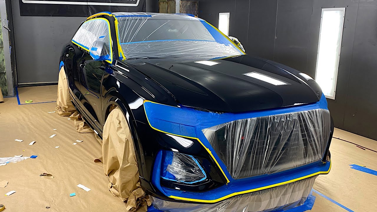 Audi RS Q8 Gets Stealth Plasti-Dip and Gold Vossen Wheels - autoevolution