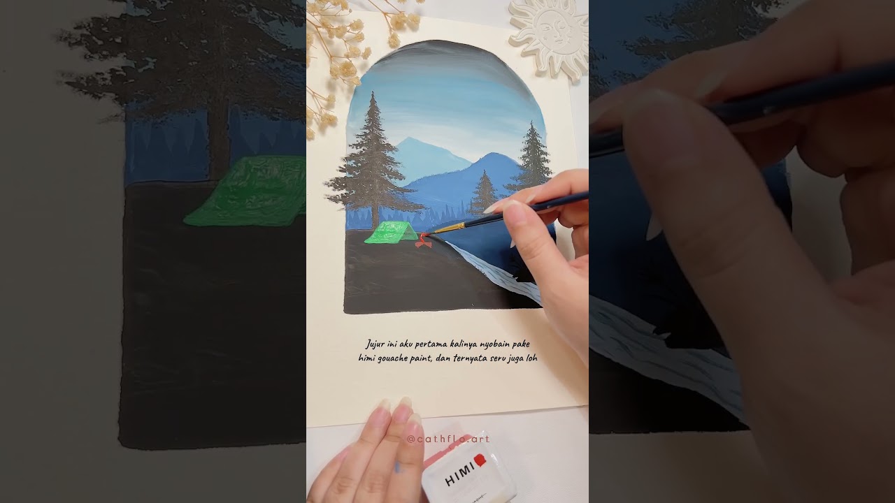 Tutorial Gambar Pemandangan Aesthetic @cathfloart