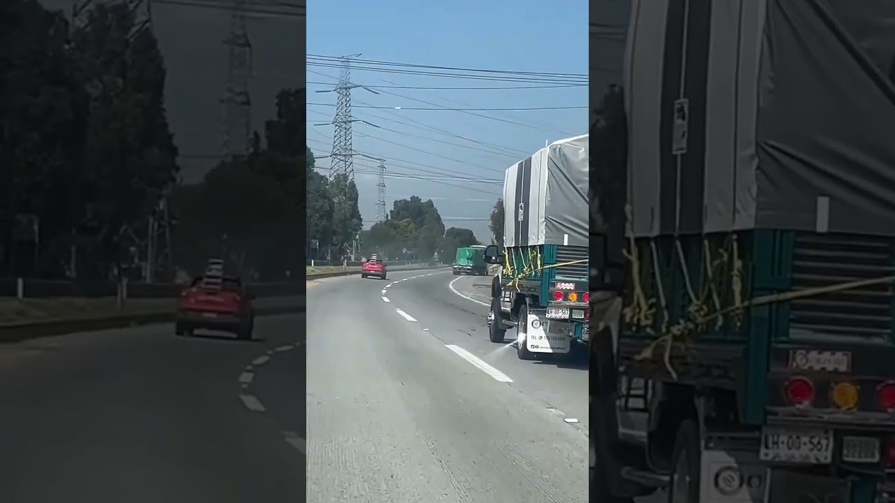 Trailero 🚛se queda sin frenos en la #Calpulalpan-#Texcoco pero el conductor lo logra detener 🚛