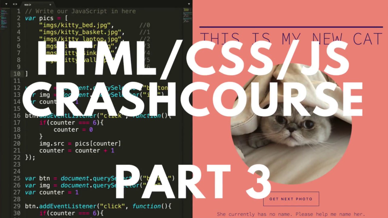 HTML/CSS/JS Crash Course Part 3