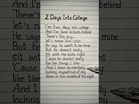 aimee carty 2 days into college lyrics