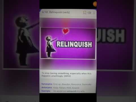 Synonyms of RELINQUISH ll IELTS vocabulary