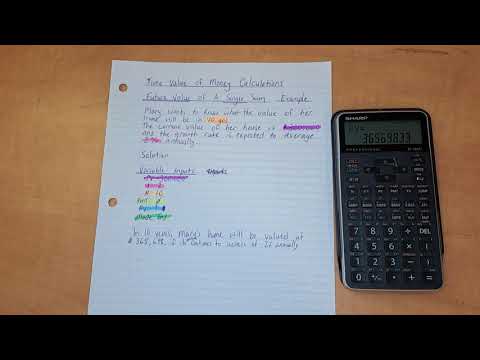 Future Value of A Single Sum // SHARP Professional EL-738XT Financial Calculator