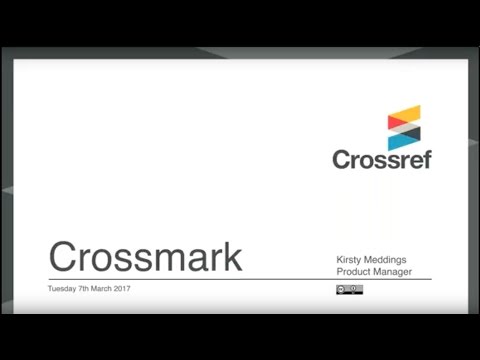 Crossmark How to webinar