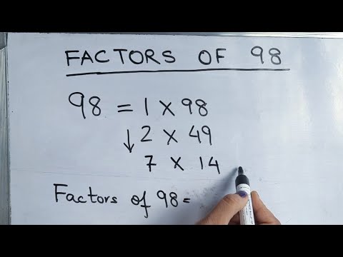 Factors of 98 | Prime Factors of 98 | Prime factorization of 98 Factor Tree@mathstubelearning123