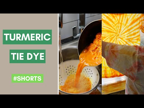 Natural Turmeric Tie Dye | #Shorts | AliceHeather