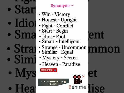 Synonyms - Same word | Like for next | Subscribe for more #english #vocabbatch