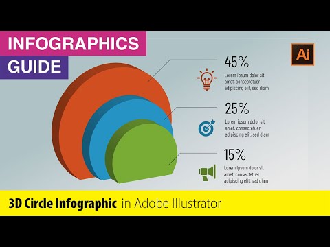 Modern 3D Circle Infographic Templates | How to Create 3D Circle infographic in Illustrator