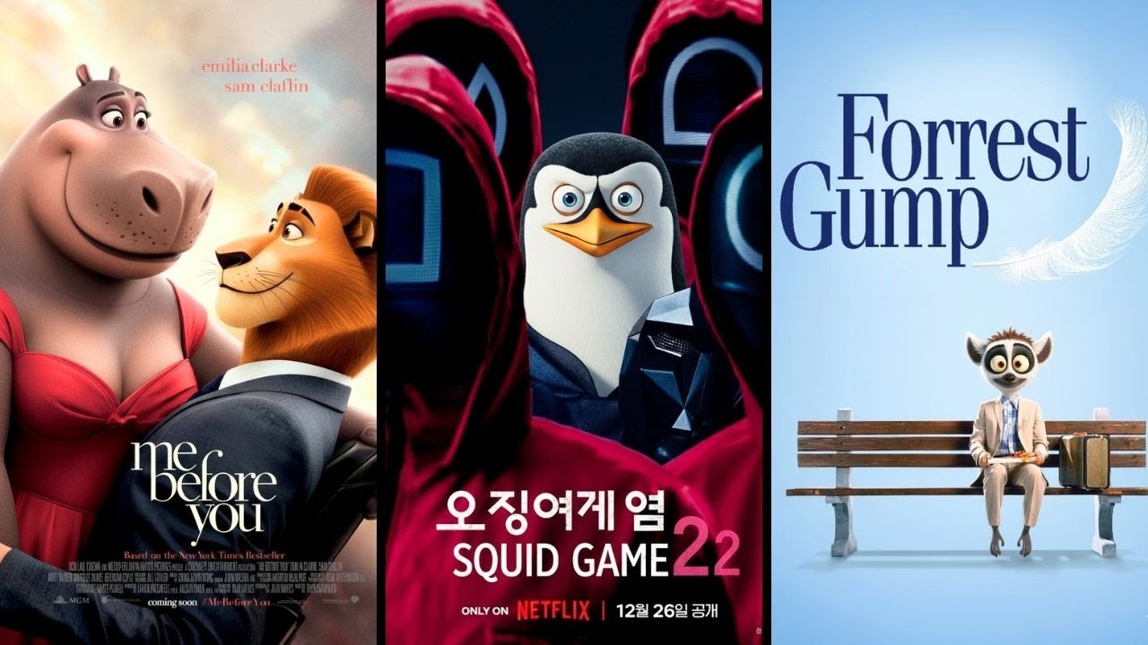 All Madagascar Famous Movie Parody Posters