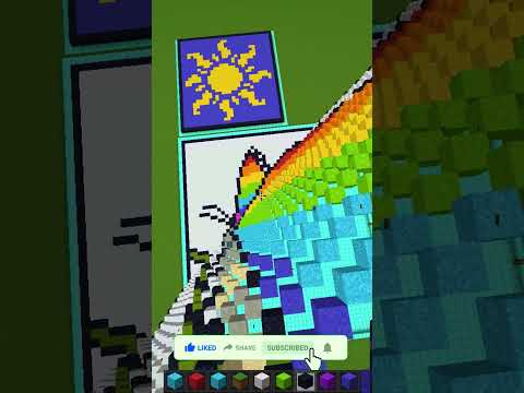 Satisfying Minecraft Falling Sand Art - Butterfly π¦#minecraft #shorts #butterfly