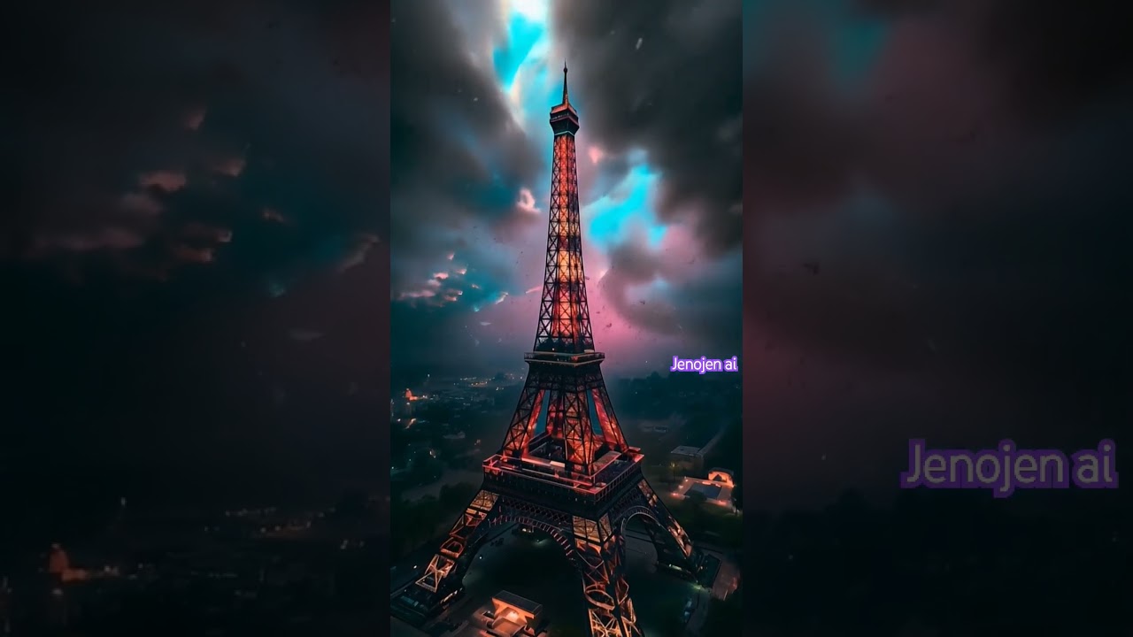 Paris thundersstorm #paris (created by ai)  #ai #shorts #aishorts #météo