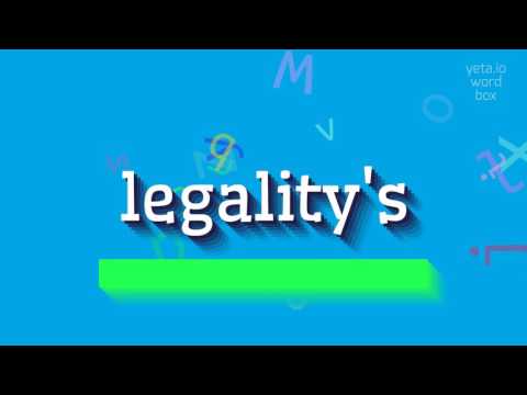 How to say "legality's"! (High Quality Voices)
