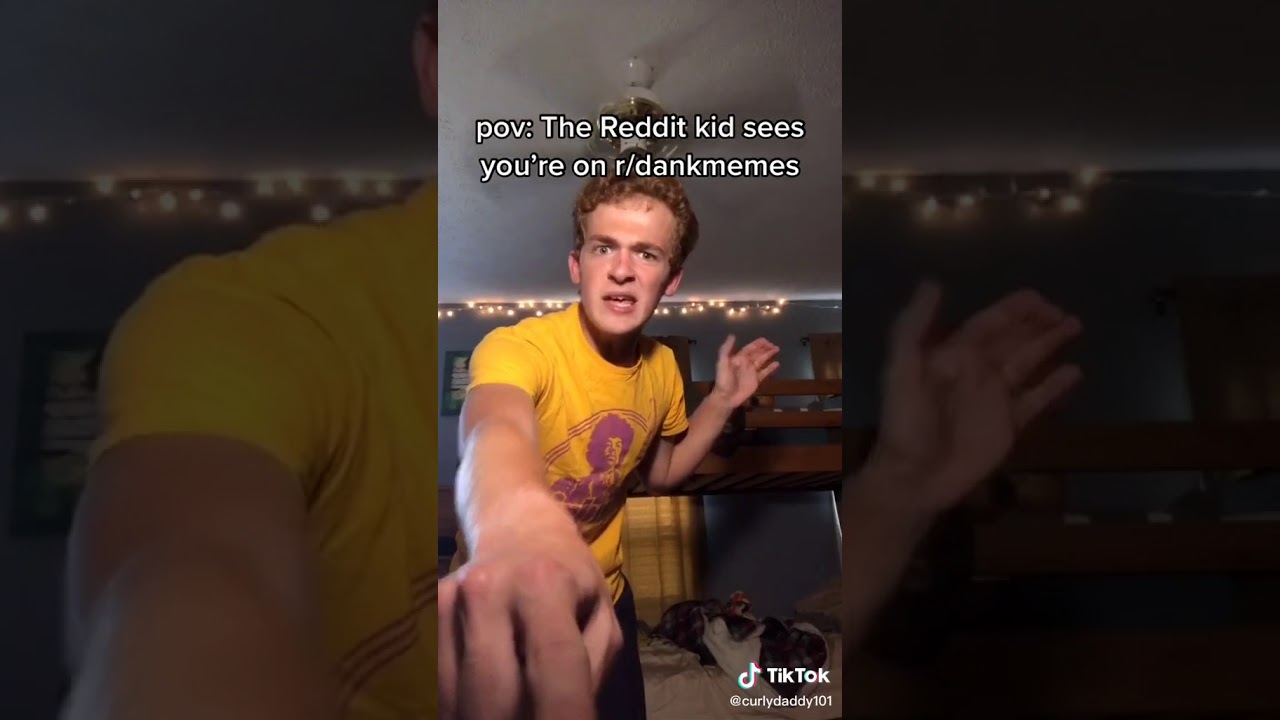 POV: the Reddit kid sees you’re on r/dankmemes
