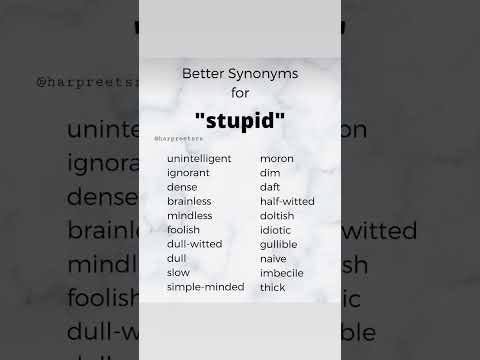 Synonyms of word “stupid” #ielts #ieltsspeaking #speaking #learnenglish #stupidsynonym