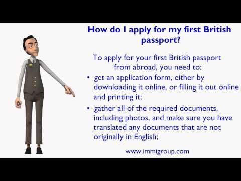 How do I apply for my first British passport?