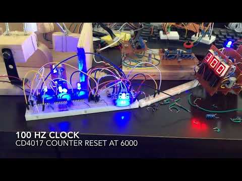 CD4017 counter to calibrate clock signal with frequency counter