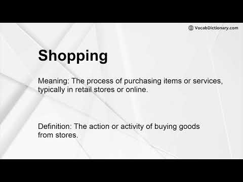 Shopping Meaning