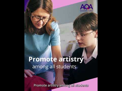 Only with AQA Art GCSE or A-level Art and Design