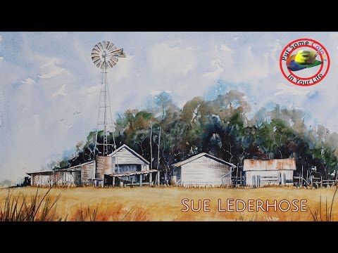Watercolour painting techniques and tutorial with Sue Lederhose I Colour In Your Life
