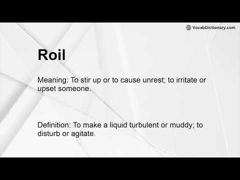 Roil Meaning