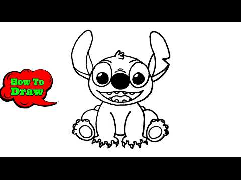 How to Draw Stitch Easy & Cute! ???? Step-by-Step Lilo & Stitch Drawing Tutorial for Kids & Beginners