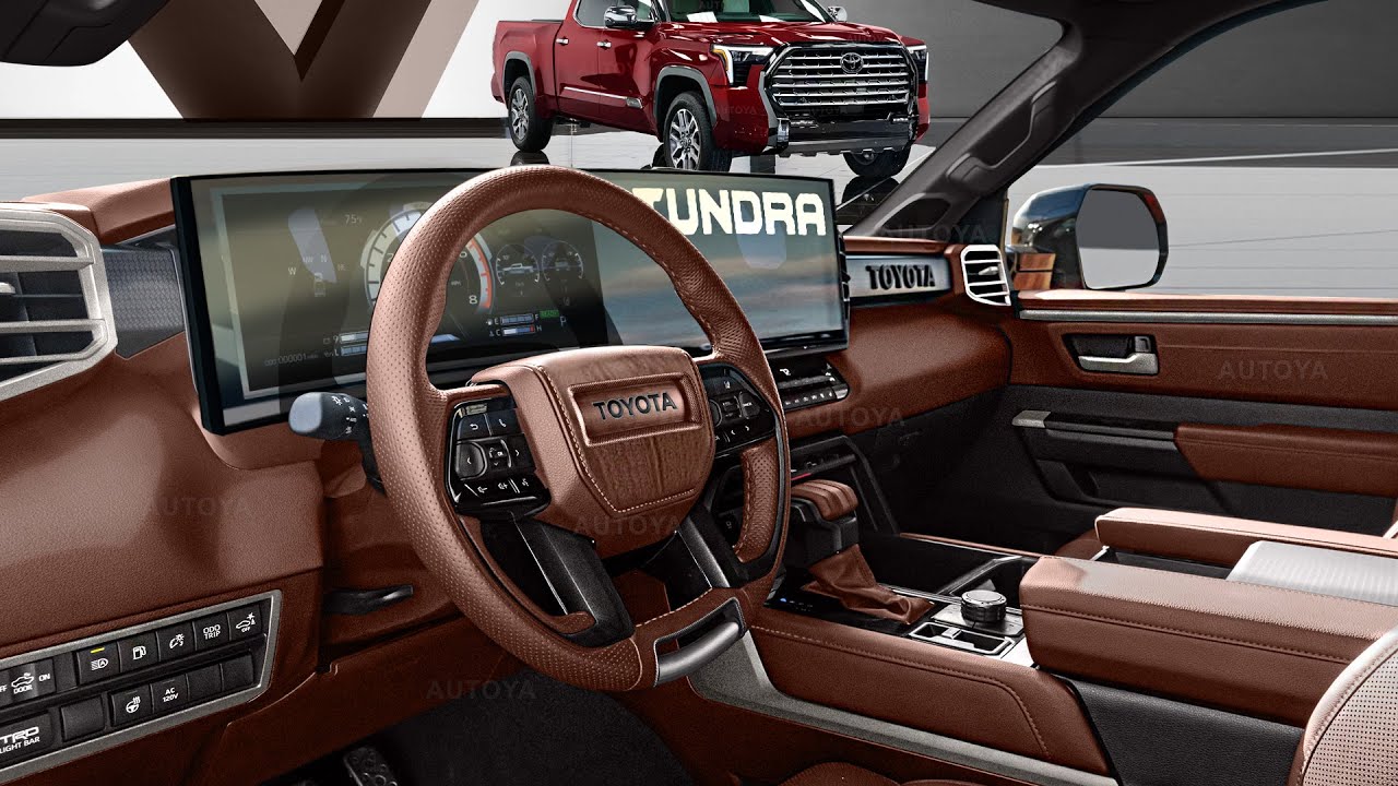 Rendering: 2025 Toyota Tundra Gets a Radical Interior Makeover for Its ...