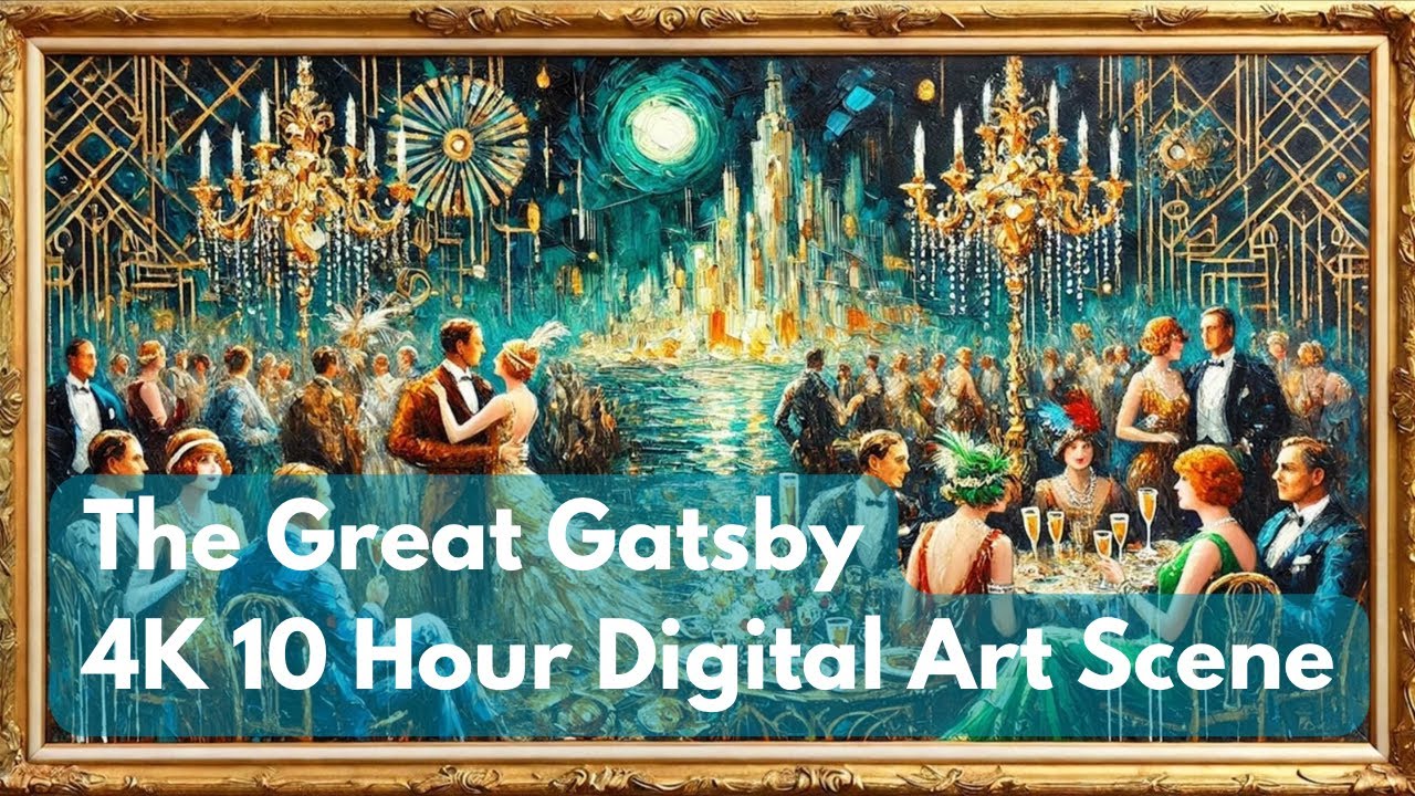 The Great Gatsby: Literature 10 Hour 4K Digital Art Loop