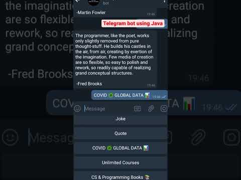 Telegram bot ๐นUsing Java /Java