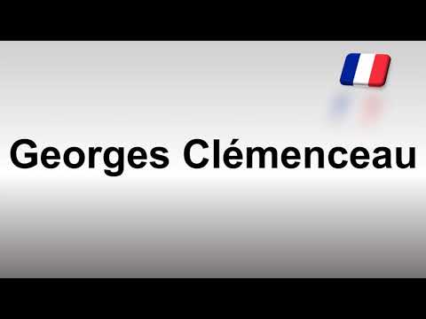 How to Pronounce Georges Clémenceau