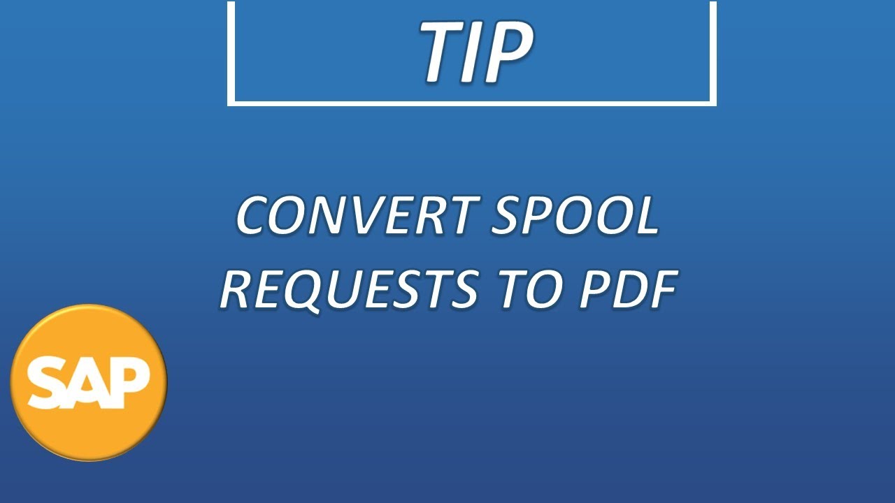 Convert Spool Requests to PDF