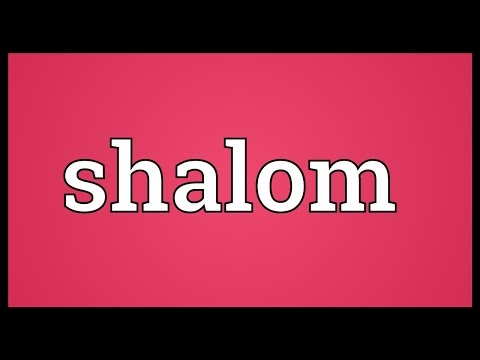 Shalom Meaning