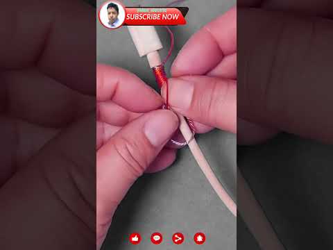 Today's idea💡 How to fix a phone charging cable with sewing thread #smart_people 🇳🇱🇮🇳🇰🇷🇬🇧🇺🇲💪👍✔️🔌