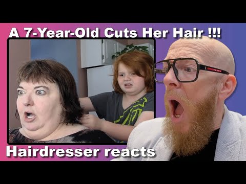 A 7-Year-Old Cuts Her Hair… and the Result Is SHOCKING! !!! Hairdresser reacts