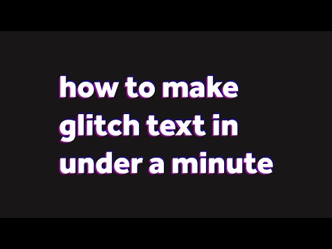 HOW TO MAKE TIKTOK/GLITCH TEXT ON PHOTOSHOP IN UNDER A MINUTE
