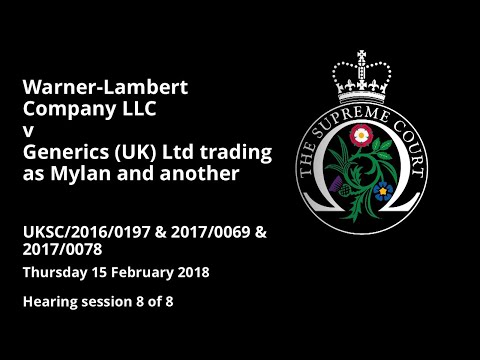 Warner-Lambert Company LLC v Generics (UK) Ltd trading as Mylan and another