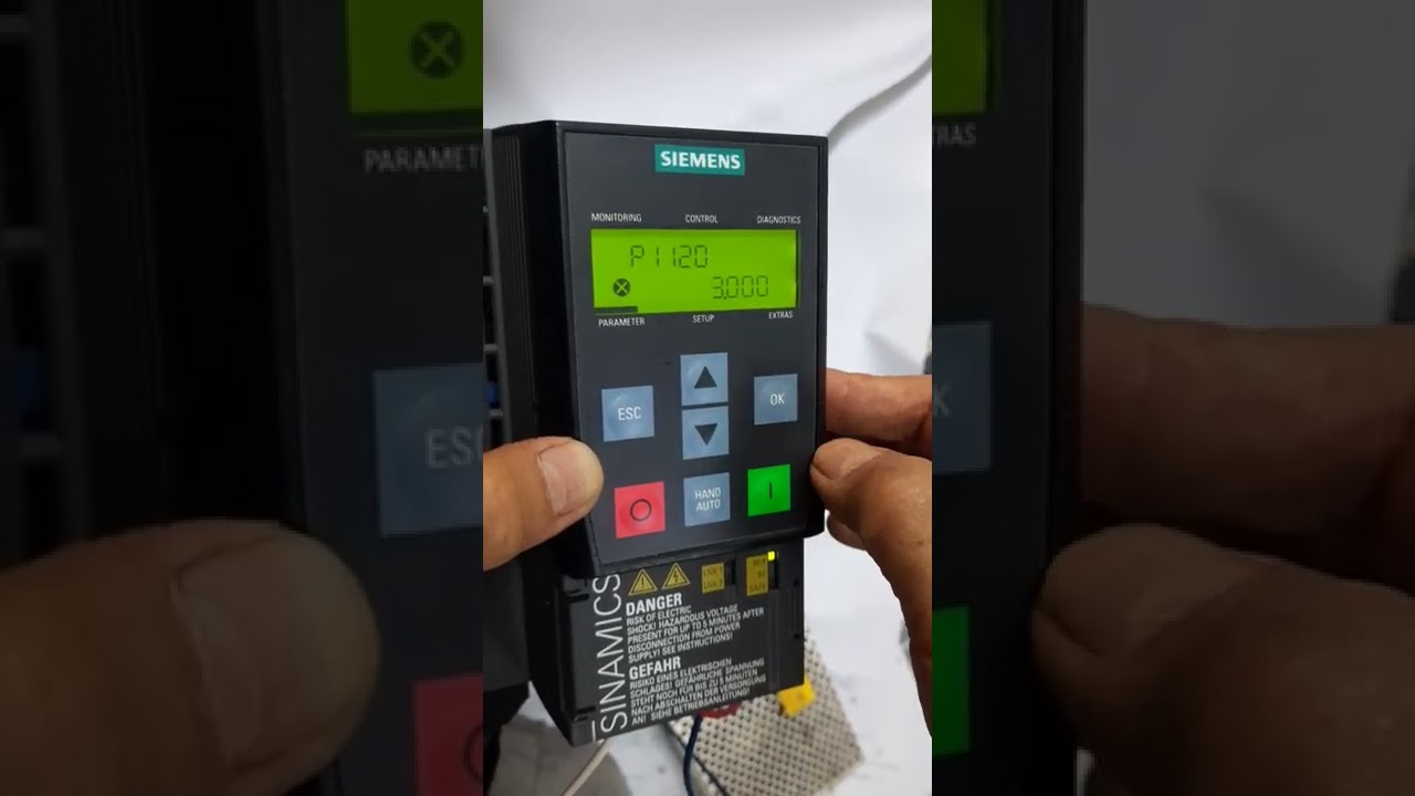 Siemens G120C VFD fast way to go to a parameter