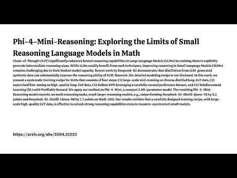 Phi-4-Mini-Reasoning: Exploring the Limits of Small Reasoning Language Models in Math