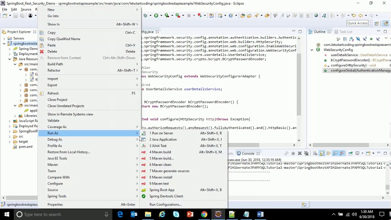 PART 5:  Security Basic Authentication From MYSQL Using SpringBoot