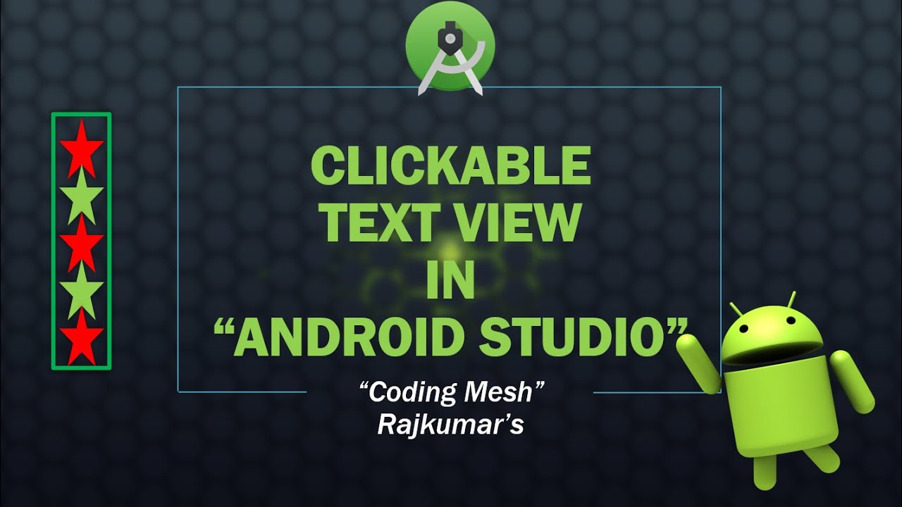 How to create clickable TextView  in android application |coding mesh|clickable text |androidstudio