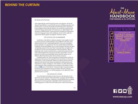 The Purple of the Fraternity: A Handbook for District Deputy Grand Masters & Grand Lodge Officers