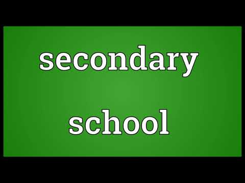 Secondary school Meaning | Wordogram