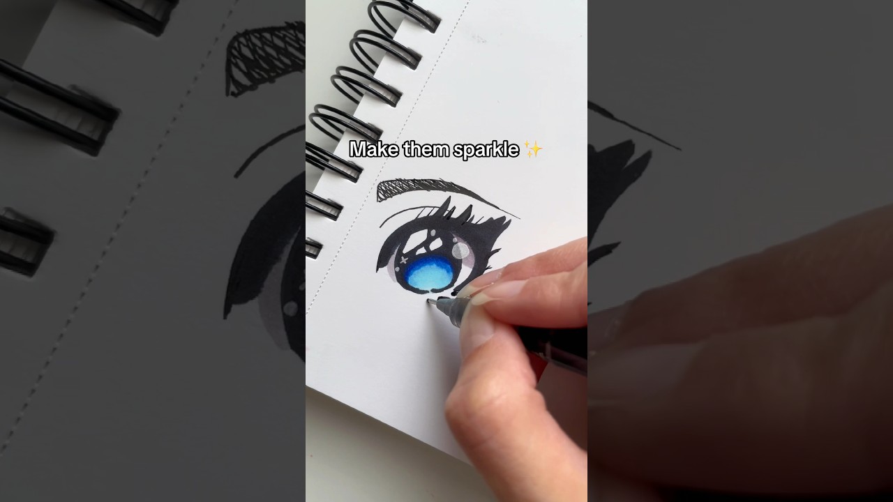 How to do glossy anime eyes #anime #drawing