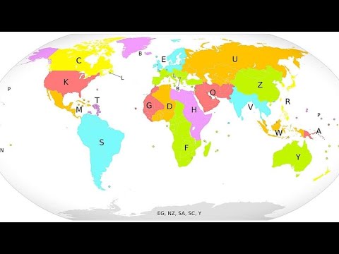 Initial Letters of 4-Letter Airport Codes