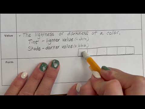 Value Definition and Examples on Worksheet