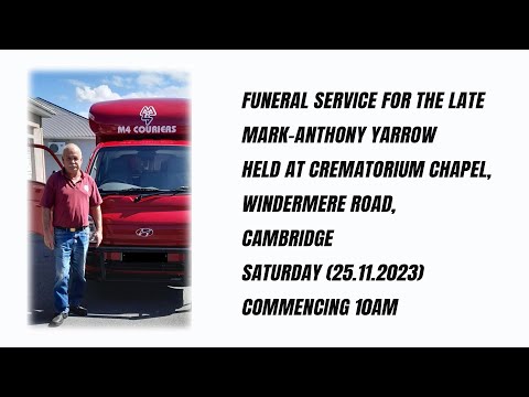 Funeral service for the late Mark-Anthony Yarrow