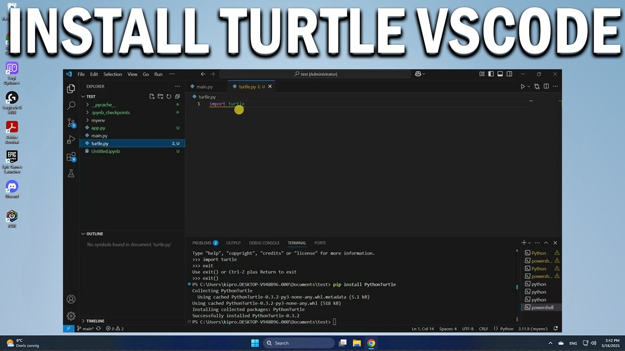 How To Install Turtle in Python VSCode - Easy Fix