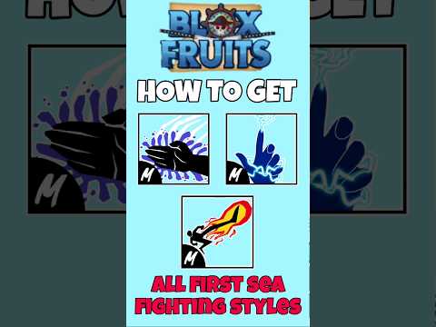 How to get all three first sea fighting styles | #roblox #bestfruits #bloxfruits #fightingstyle