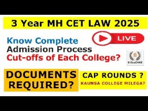 LIVE - 3 Year LLB CET Result OUT - What Next ? #cet #law #mhcetlaw #lawcollege #beducare